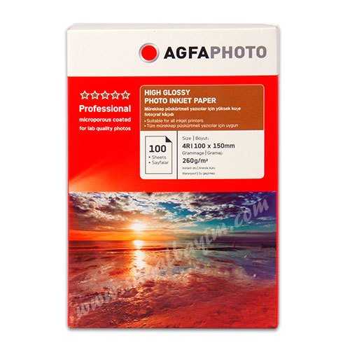 AGFA High Glossy Photo Paper 10x15 260gr 100lü