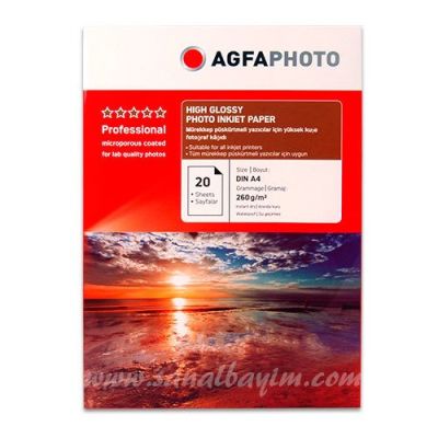 AGFA High Glossy Photo Paper A4 260gr 20li